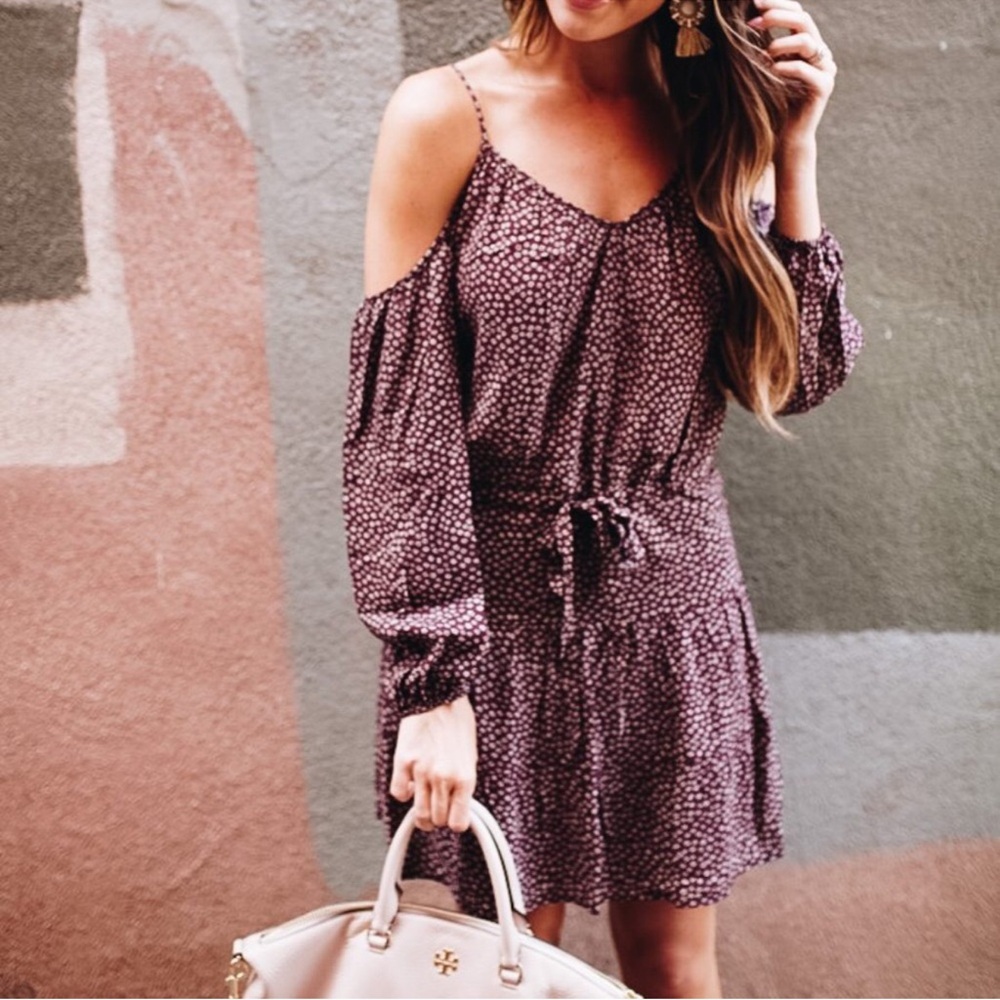 Stunning Euc Paige Purple Cold Shoulder Sundress With… - Gem